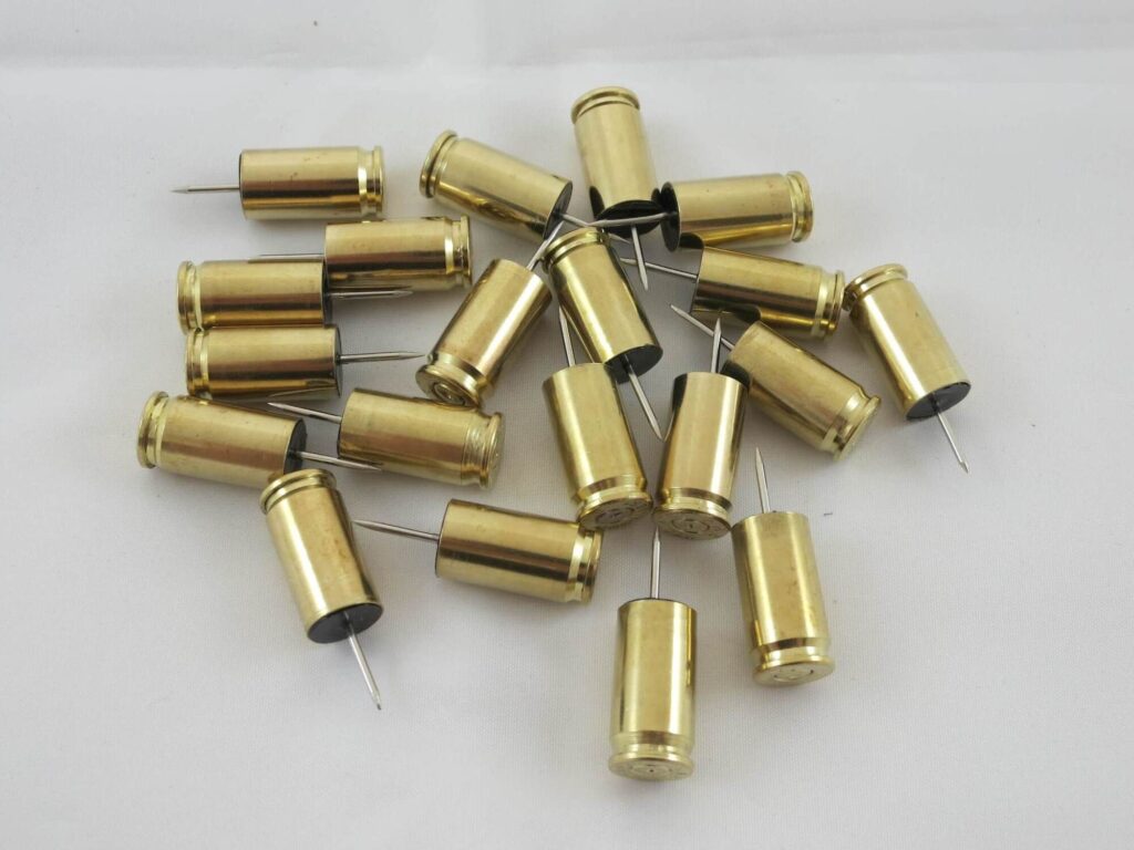 380 ACP Bullet Push Pins \ Thumb Tacks - Pack of 10 - Lynx-ammo