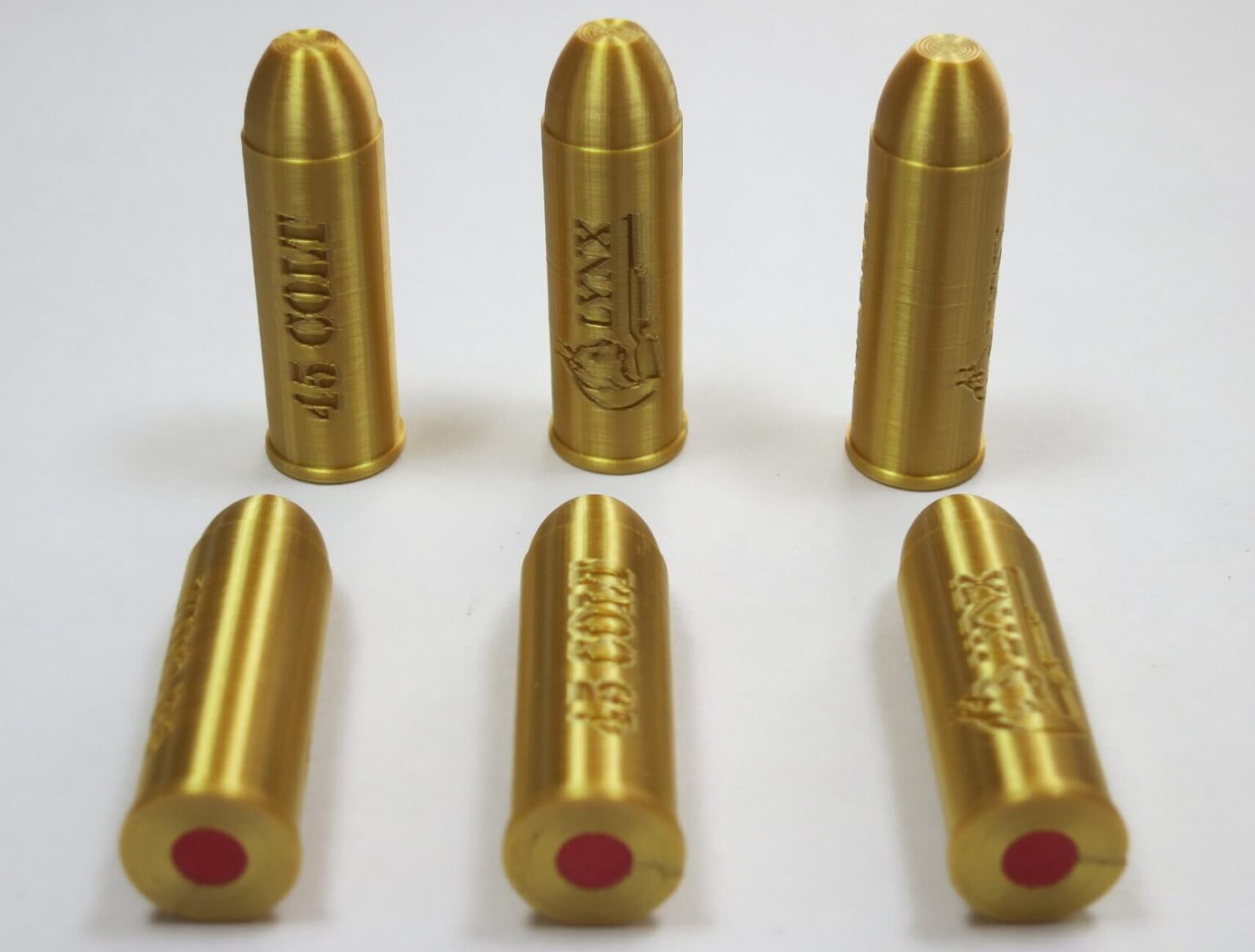 45 Colt Plastic Snap Caps / Dummy Training Rounds (6 Pack) - Lynx-ammo