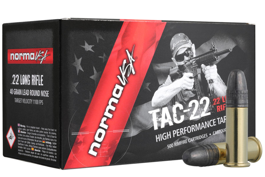 Norma 22 LR 40gr Lead Round Nose TAC-22 - 500 Rounds - Lynx-ammo