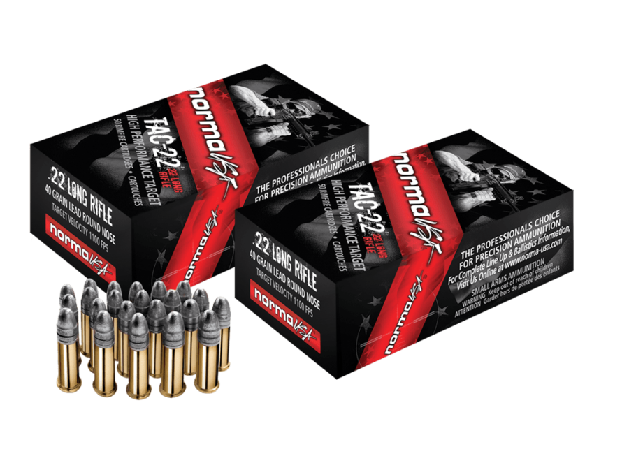Norma 22 LR 40gr Lead Round Nose TAC-22 - 500 Rounds - Lynx-ammo
