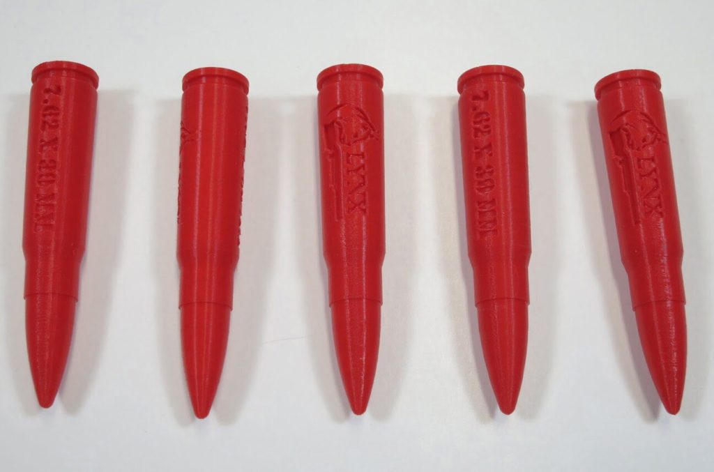 7.62x39 Plastic Snap Caps / Dummy Training Rounds (5 Pack) - Lynx-ammo