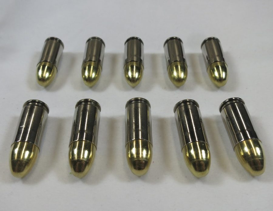 9mm Luger Nickel Real Weight Snap caps / Dummy Training Rounds (10 pack ...