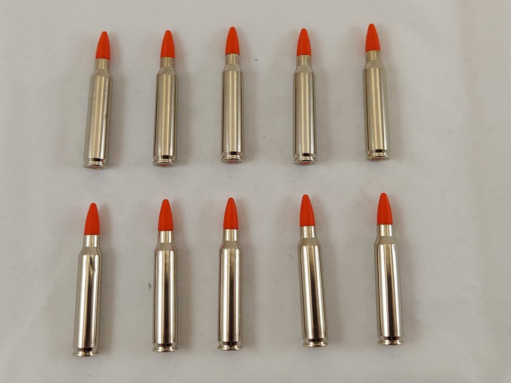223 Remington / 5.56 NATO Nickel Snap caps / Dummy Training Rounds (10 ...