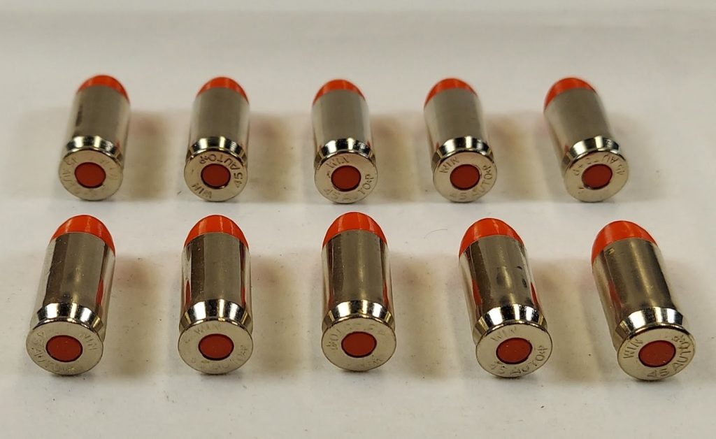 45 ACP / 45 AUTO Nickel Snap caps / Dummy Training Rounds (10 pack ...
