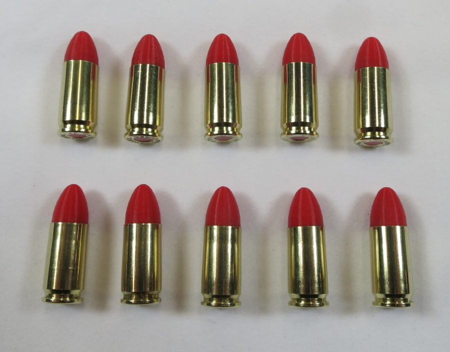 9mm Luger Brass Snap caps / Dummy Training Rounds (10 pack) - Lynx-ammo
