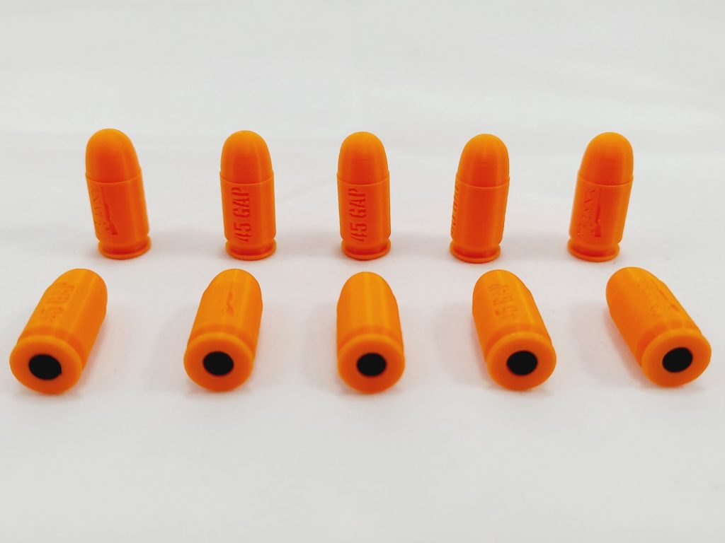 45 GAP Plastic Snap Caps / Dummy Training Rounds (10 Pack) - Lynx-ammo